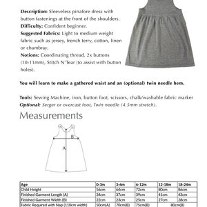 Pinafore Dress 0-24M PDF / Baby / Toddler / Girls / Printable PDF ...