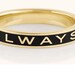 ALWAYS Enamel Band Ring 925 Personalized Enamel Ring 4mm Wide Black ...