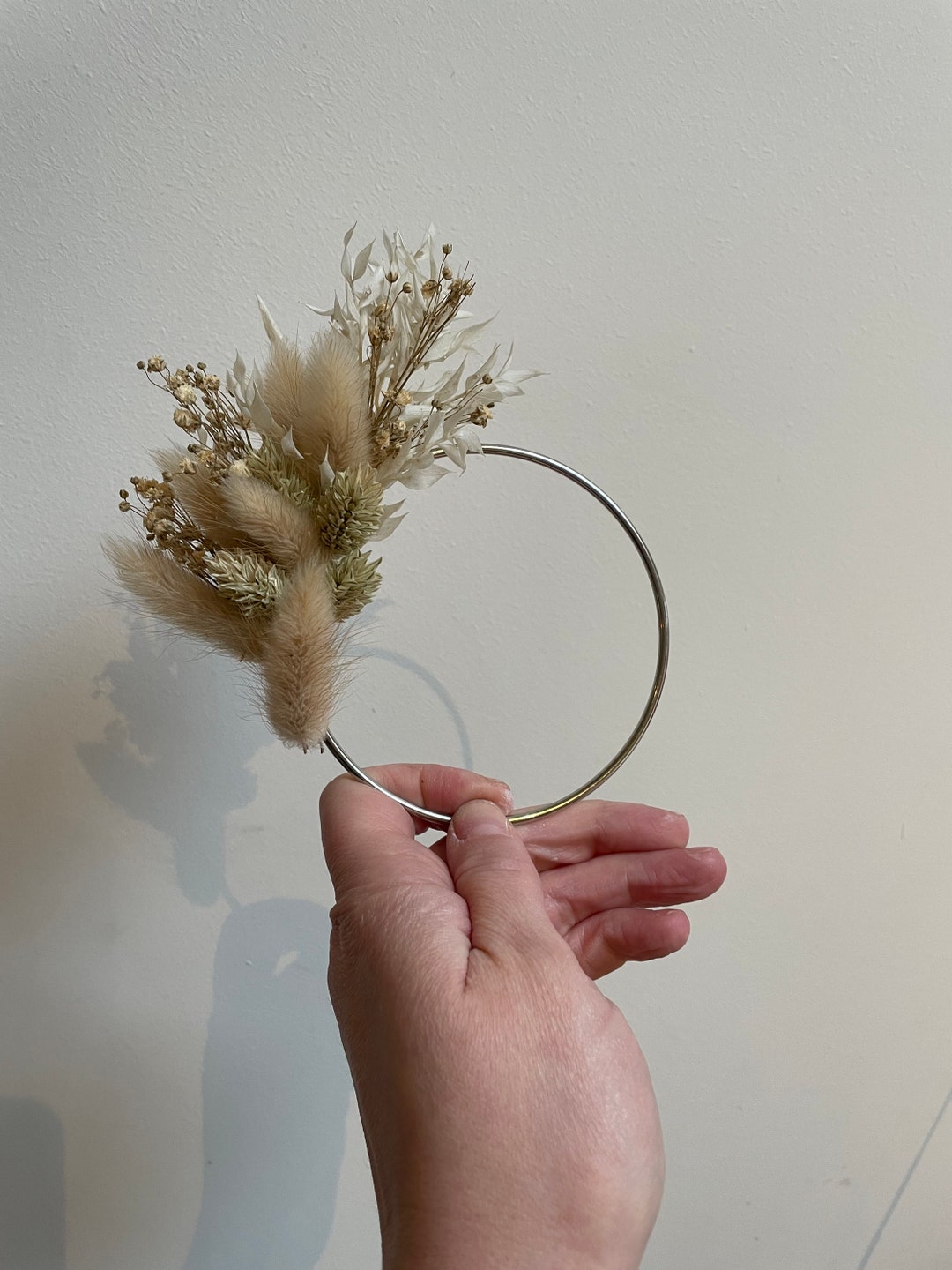 Cake Topper Dried Flower Cake Decor Boho Style Hoop for Cakes Birthday ...