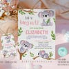 Festive Koala Editable Invite| Girl| Boy| 1st Birthday| Baby Shower ...