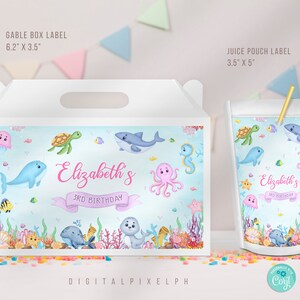 Editable Under the Sea Birthday Invitation Bundle Template, Under the ...