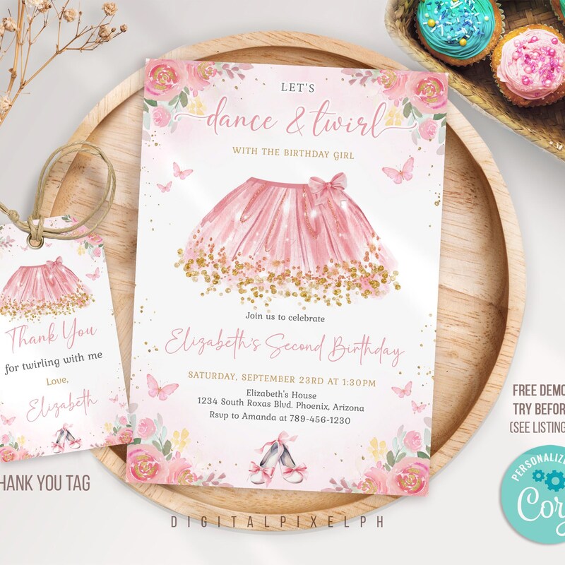 Tutu Invitations - Etsy