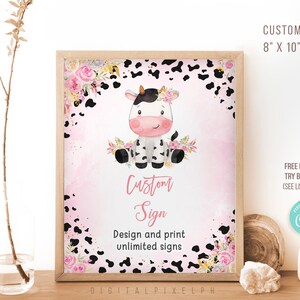 Editable Holy Cow Birthday Welcome Sign Template, Holy Cow Birthday ...