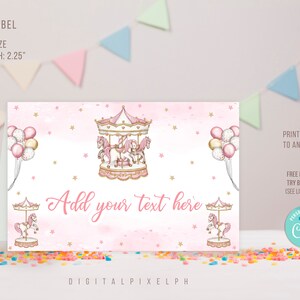 Editable Carousel Food Label, Carousel Food Tent Cards, Carousel Food ...