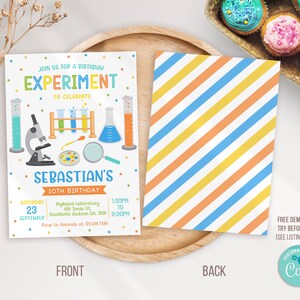 Editable Mad Science Experiment Birthday Invitation, Science Experiment ...