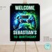 Video Game Birthday Welcome Sign Template, Video Game Custom Sign ...