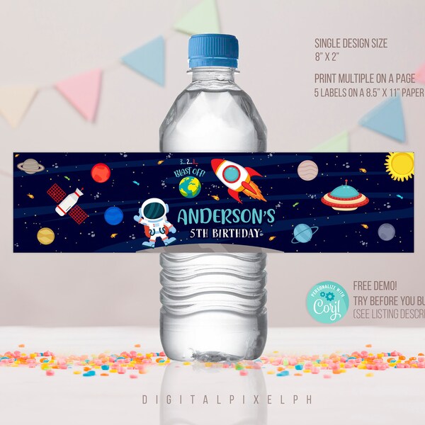 Outer Space Labels - Etsy