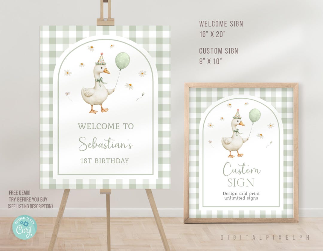 Editable Silly Goose Welcome Sign Template, Silly Goose Custom Sign ...