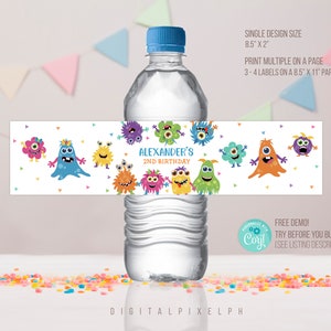 Editable Monster Birthday Invitation Bundle Template, Monster Welcome ...