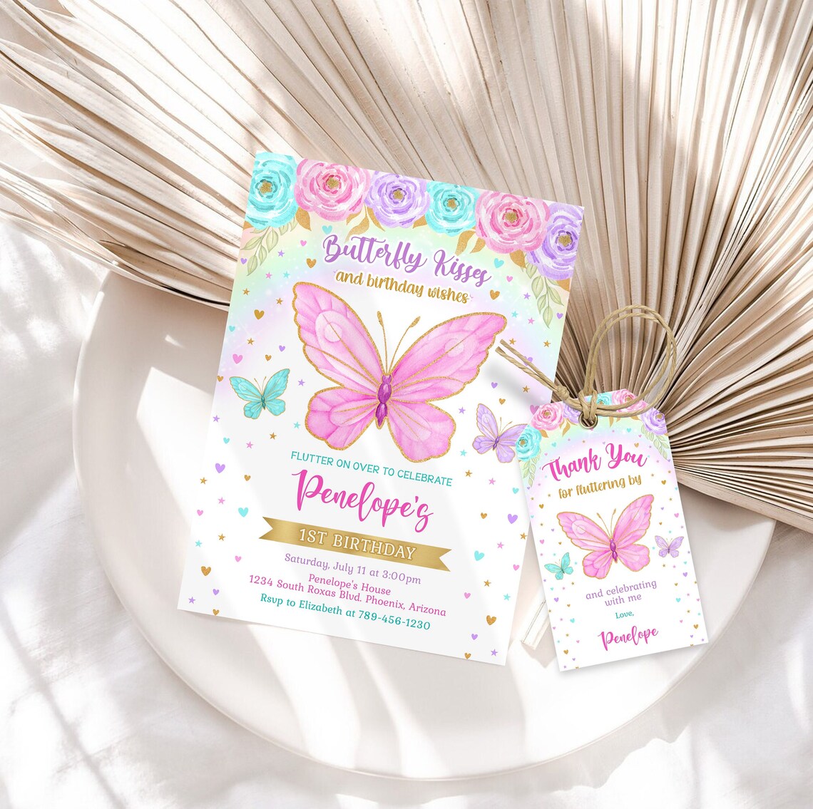 Butterfly Birthday Invitation Template Printable Butterfly - Etsy