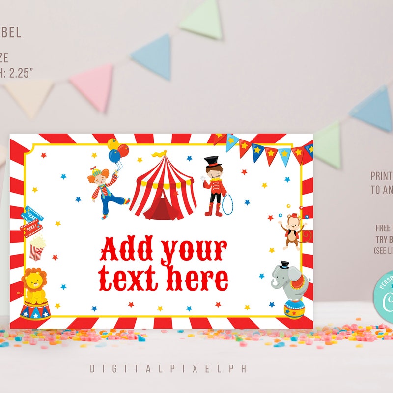Carnival Food Labels - Etsy