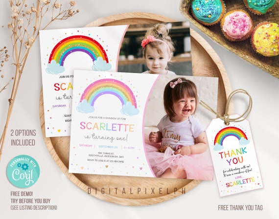 Rainbow Invitation Template