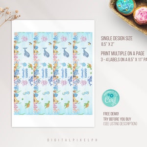 Editable Under the Sea Water Bottle Label, Under the Sea Label, Under ...