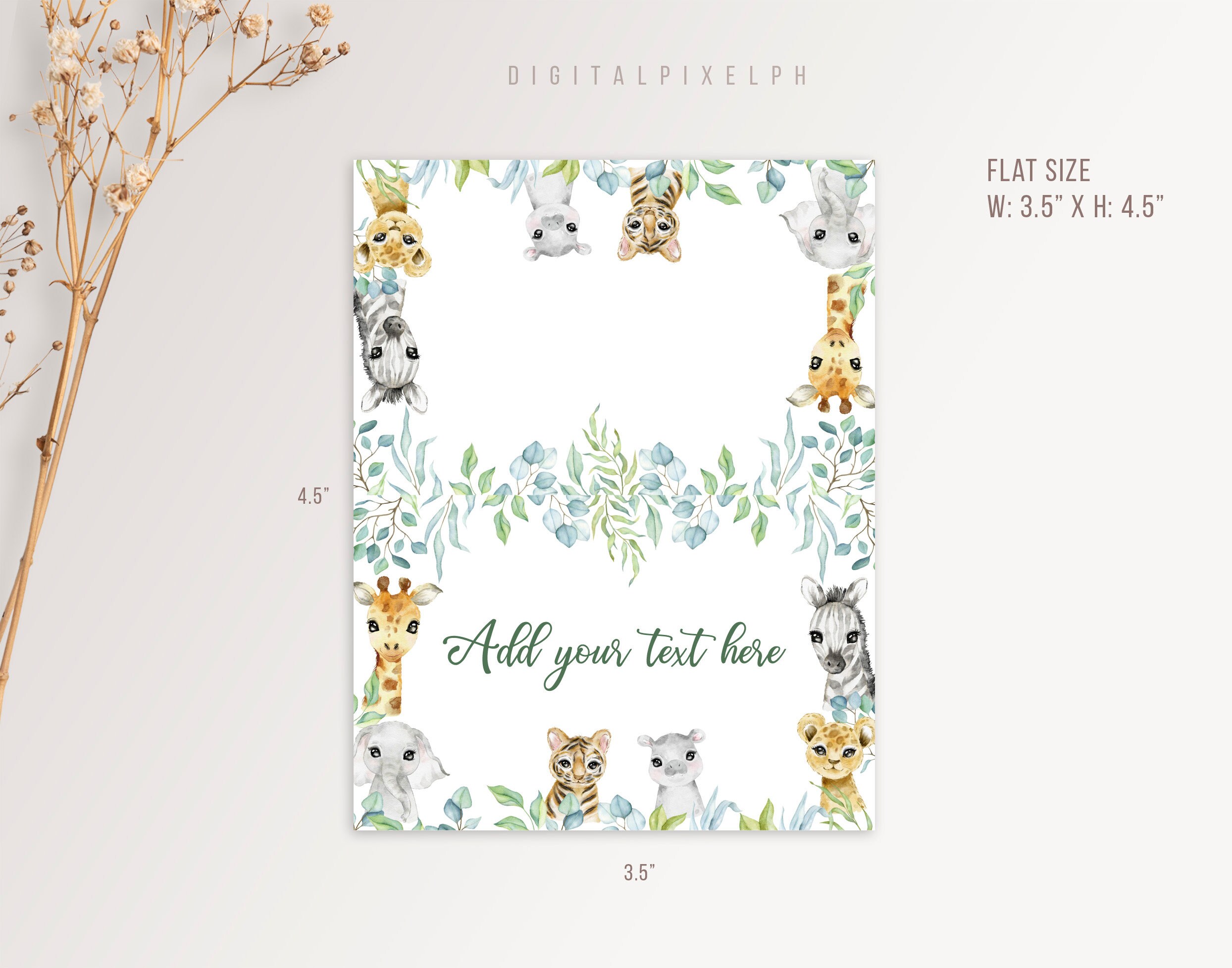 Editable Safari Animals Food Label, Safari Animals Food Tent Cards ...