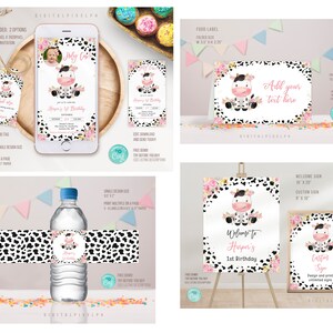 Editable Holy Cow Birthday Invitation Bundle Template, Holy Cow Welcome ...