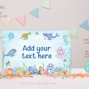 Editable Under the Sea Birthday Invitation Bundle Template, Under the ...