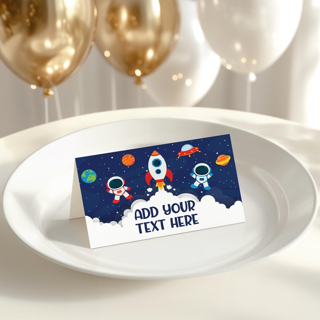 Editable Outer Space Food Label Tent Cards (digital Download) - Etsy ...