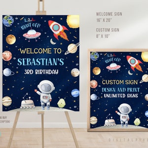 Editable Outer Space Welcome Sign Template, Outer Space Custom Sign ...
