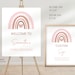 Editable Boho Rainbow Birthday Welcome Sign Template, Boho Rainbow ...