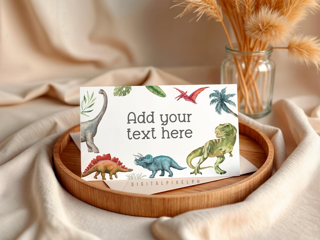 Editable Dinosaur Food Label Tent Cards (digital Download) - Etsy