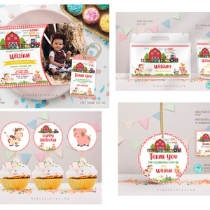 Editable Farm Barnyard Invitation Bundle Template, Farm Barnyard ...