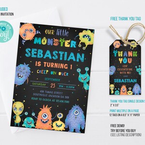 Monster Birthday Invitation Template, Monster Birthday Invitation ...