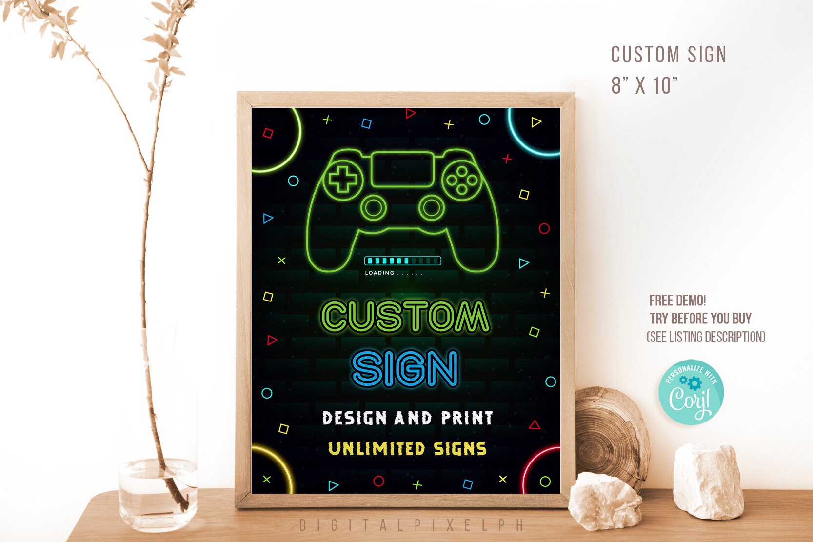 Editable Video Game Welcome Sign Template, Video Game Birthday Custom ...