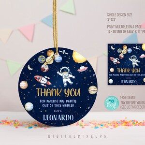 Editable Outer Space Birthday Invitation Bundle Template, Outer Space ...