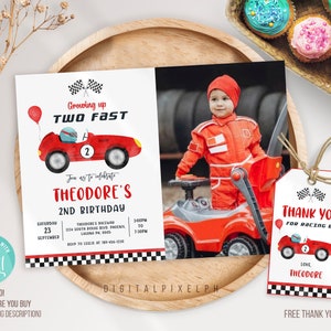 Editable Racing Car Birthday Invitation Template, Race Car Birthday ...