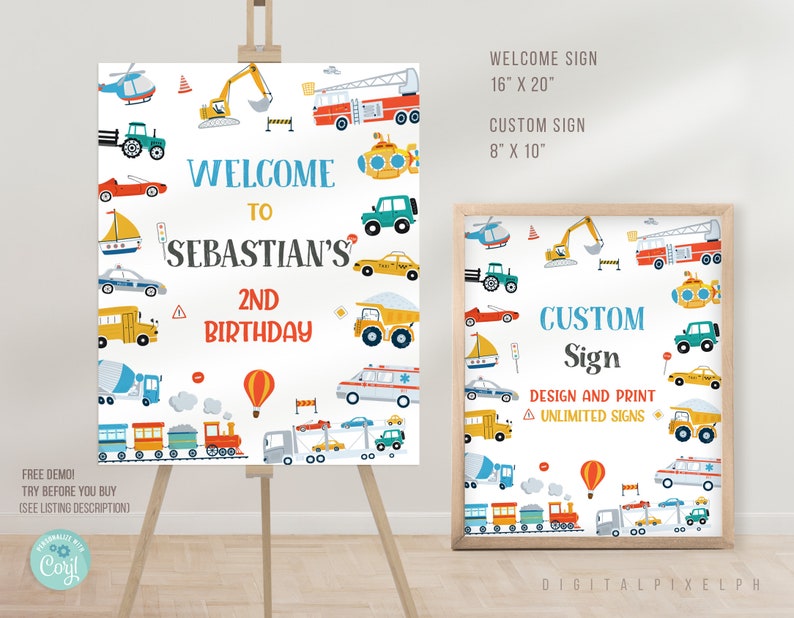 Editable Transportation Welcome Sign Transportation Custom - Etsy