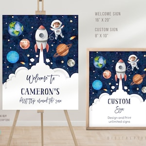 Editable Outer Space Welcome Sign Template, Outer Space Custom Sign ...