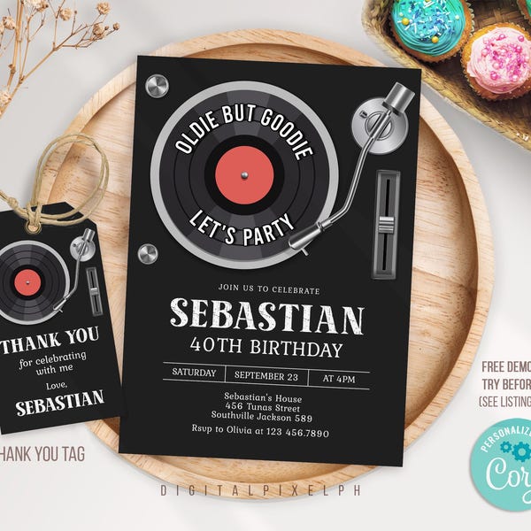 Vinyl Record Invitations - Etsy