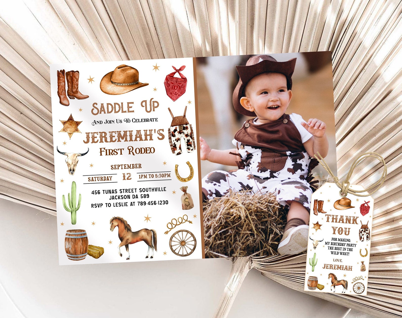 EDITABLE Cowboy Birthday Invitation Wild West Birthday - Etsy