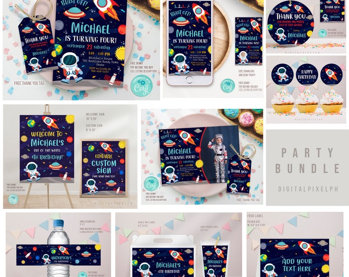 Outer Space Graduation Party Printable Pack INSTANT DOWNLOAD Preschool ...