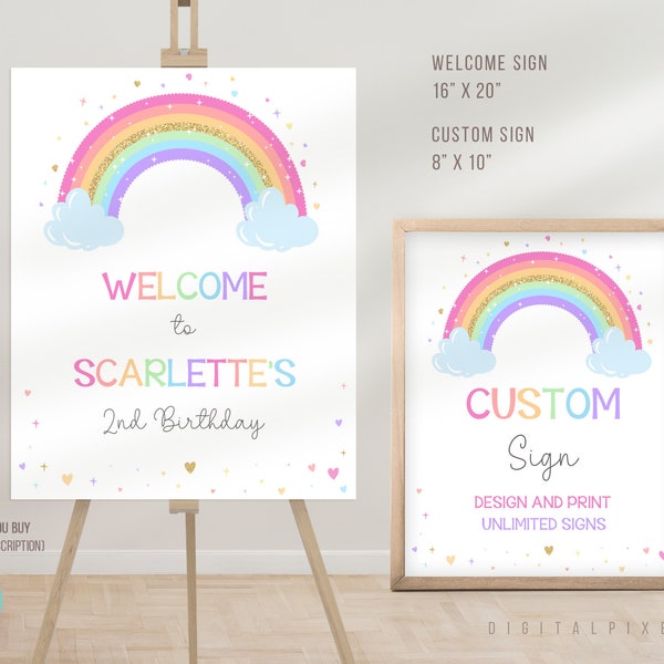 Rainbow Welcome - Etsy