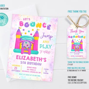 Bounce House Birthday Invitation, Bounce House Birthday Invitation ...