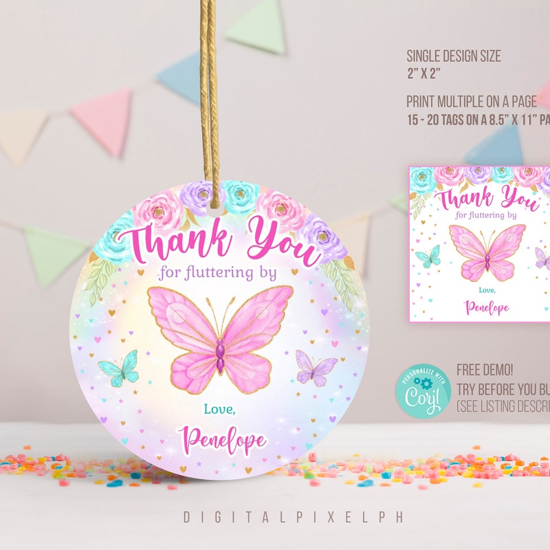 Tag Butterfly - Etsy