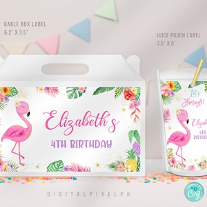 Editable Flamingo Capri Sun Labels, Flamingo Juice Labels, Flamingo ...