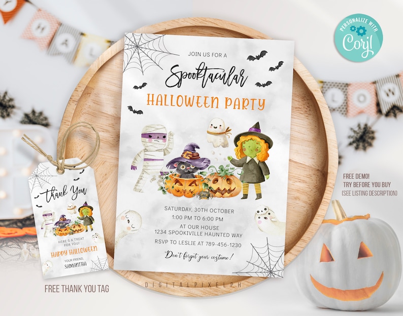 Editable Spooktacular Halloween Party Invitation (digital Download) - Etsy