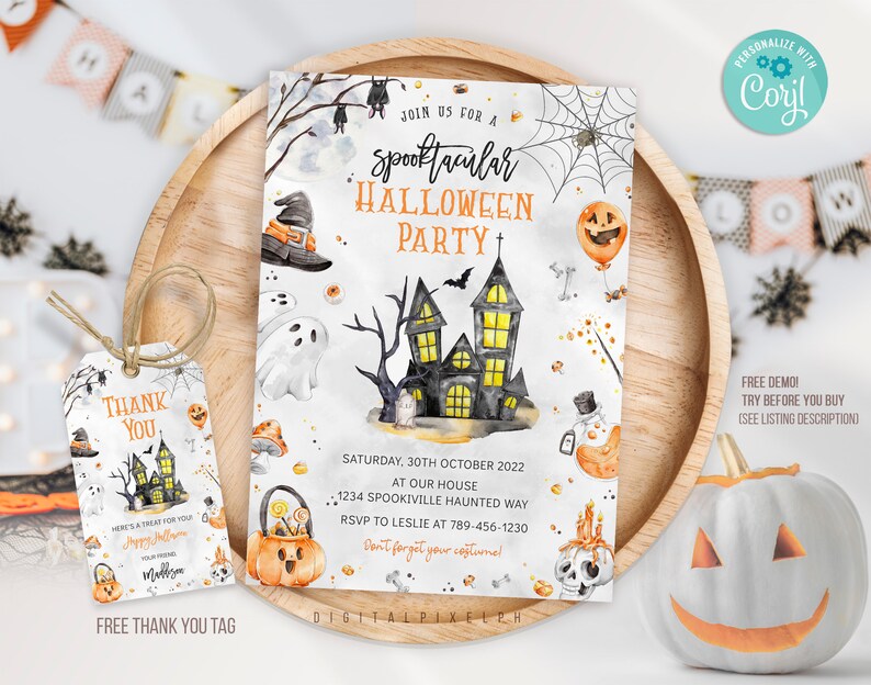 Editable Spooktacular Halloween Party Invitation (digital Download) - Etsy