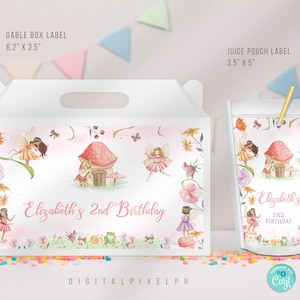 Editable Fairy Birthday Party Bundle, Custom Welcome Sign (digital ...