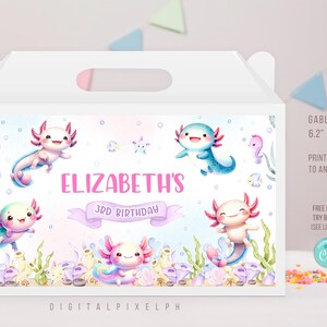 Editable Axolotl Capri Sun Labels, Axolotl Juice Labels, Axolotl Gable ...