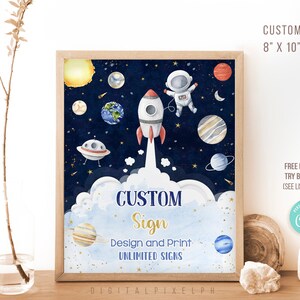 Editable Outer Space Welcome Sign Template, Outer Space Custom Sign ...