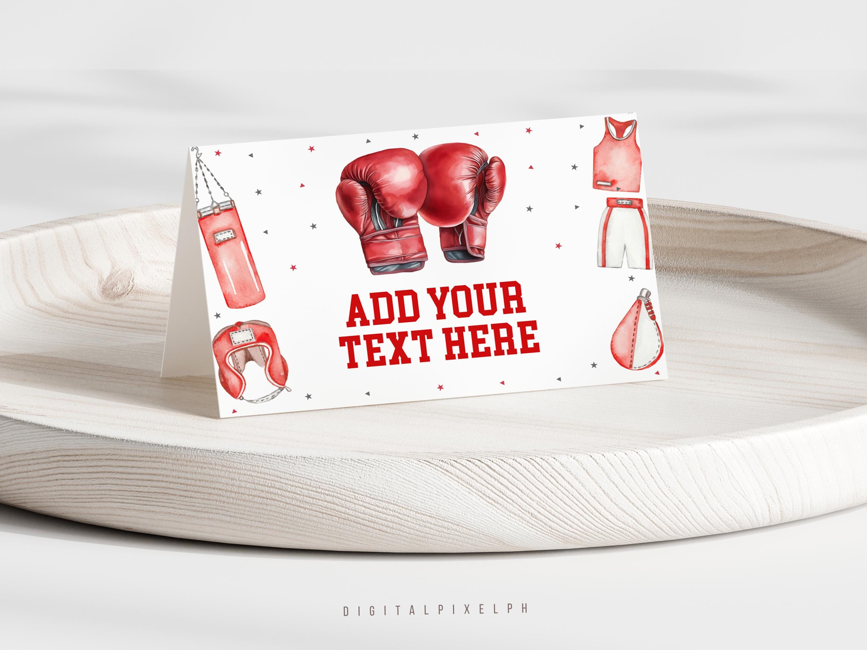 Boxing Food Label Tent Cards (digital Download) - Etsy