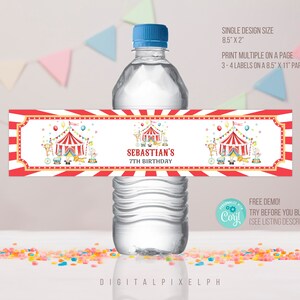 Editable Circus Birthday Invitation Bundle Template, Circus Welcome ...