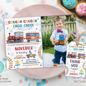 Editable Train Birthday Invitation Template, Toy Train Invitation ...