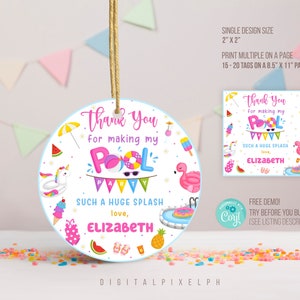 Editable Pool Party Birthday Invitation Bundle Template, Pool Party ...