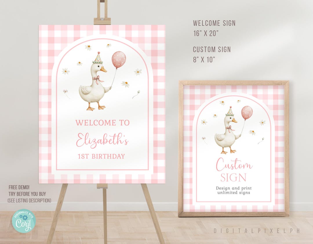 Editable Silly Goose Welcome Sign Template, Silly Goose Custom Sign ...