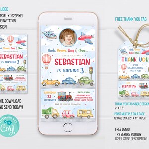 Transportation Electronic Invitation Template, Transportation Vehicle ...