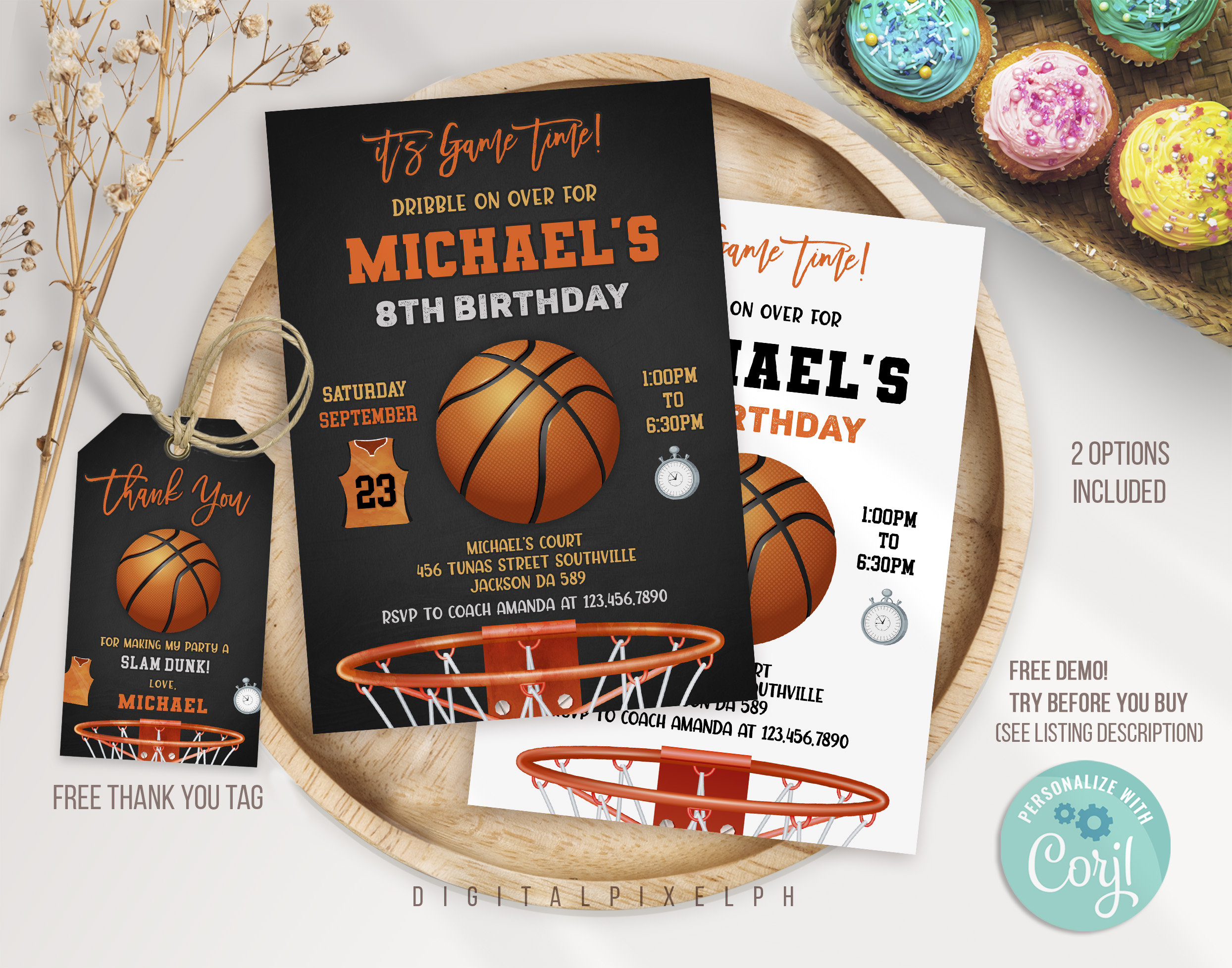 Free Basketball Birthday Invitation Designs